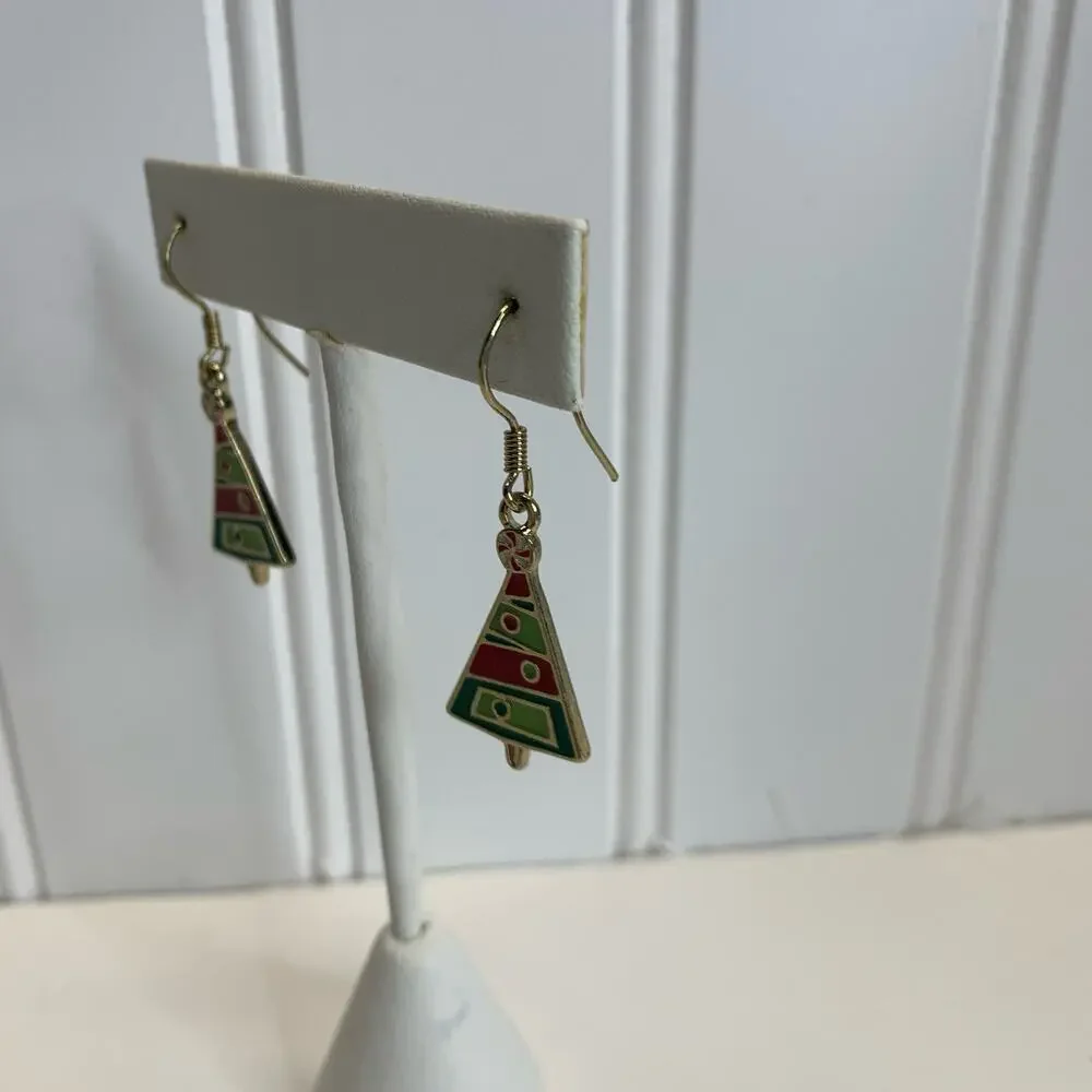 holiday | Jewelry | Modern Christmas Tree Dangle Earrings Long | Poshmark